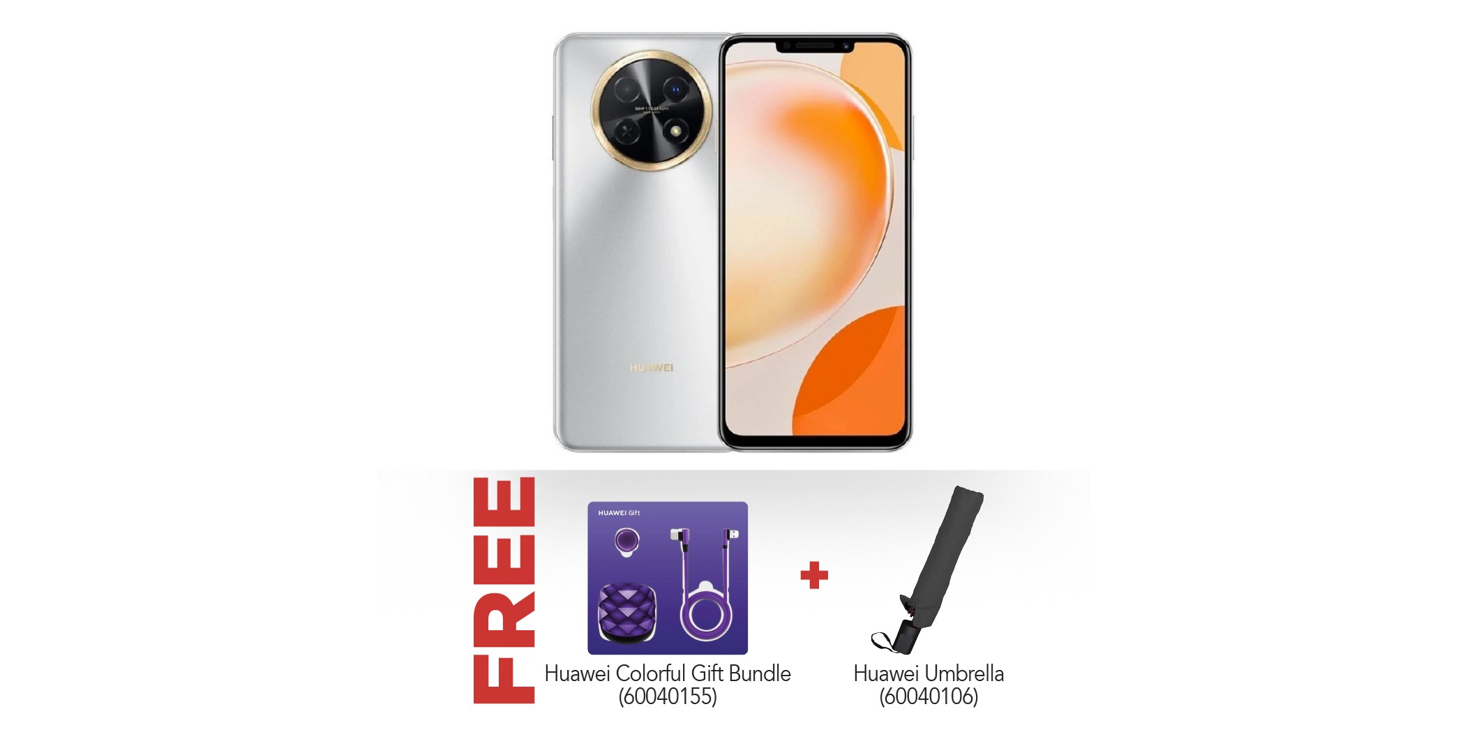 Huawei Nova Y91 Moonlight Silver & Free Huawei Colorful gift bundle ...
