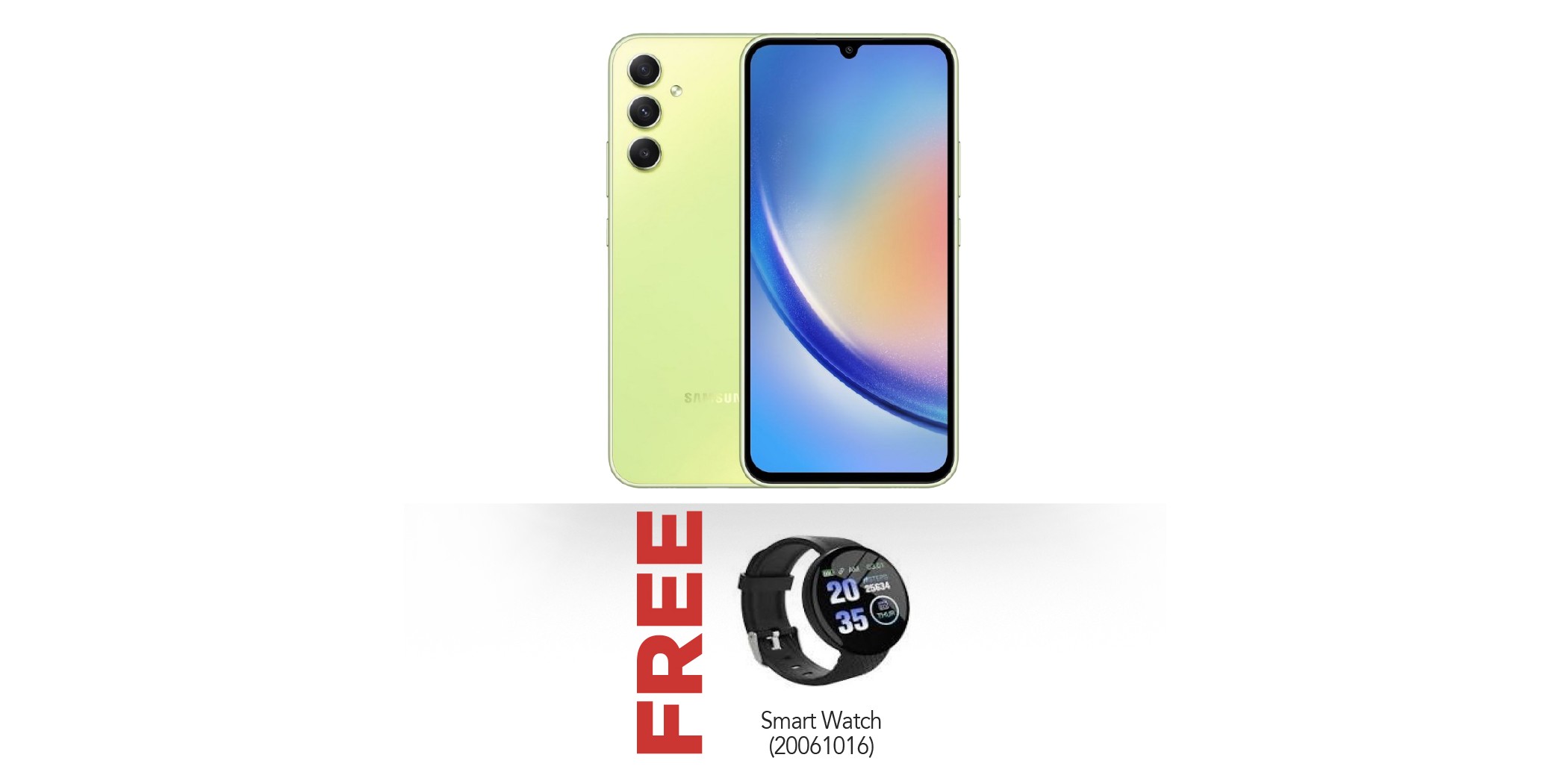 Samsung Galaxy A34 Green - 128GB 5G & Free Smart watch D18
