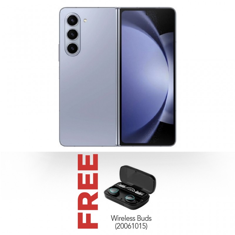 Samsung Galaxy Z Fold 5 Icy Blue & Free M10 Wireless buds