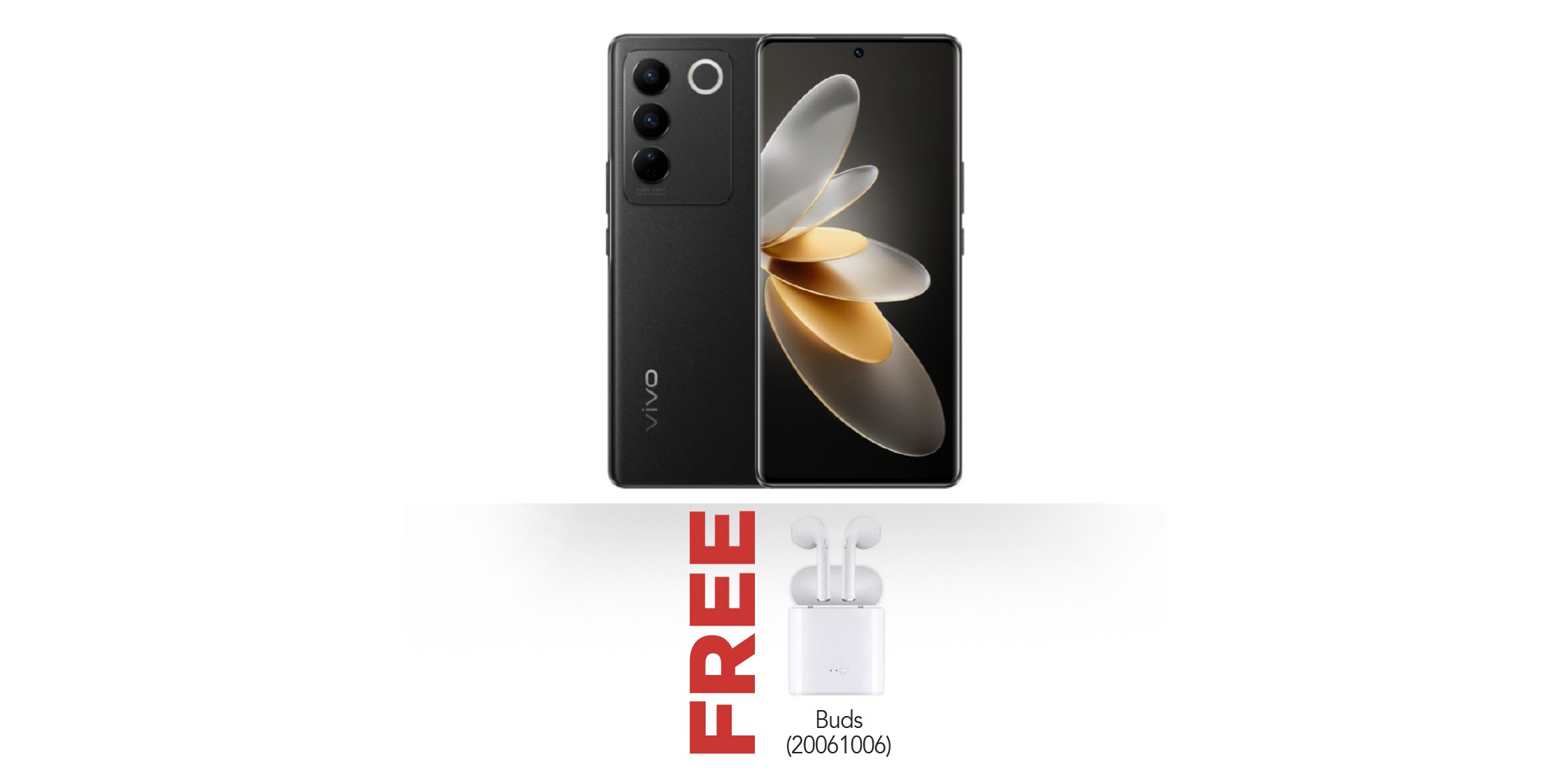 Vivo V27 Noble Black & Free I7mini Wireless buds
