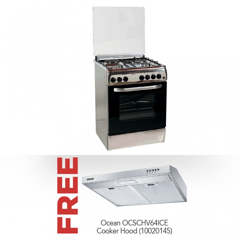 Euroline 6312NEI Cooker & Free Ocean OCSCHV64ICE Cooker Hood