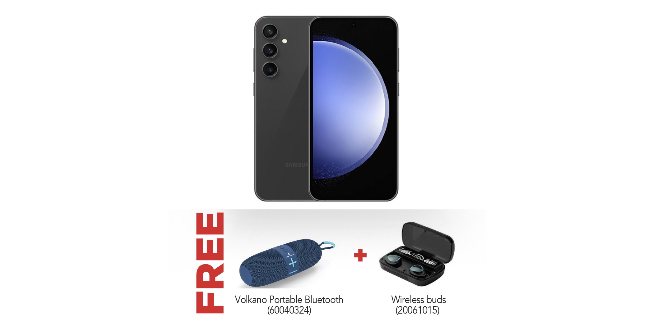 Samsung S23 FE- Gray & Free Volcano Flow Series Portable Bluetooth ...