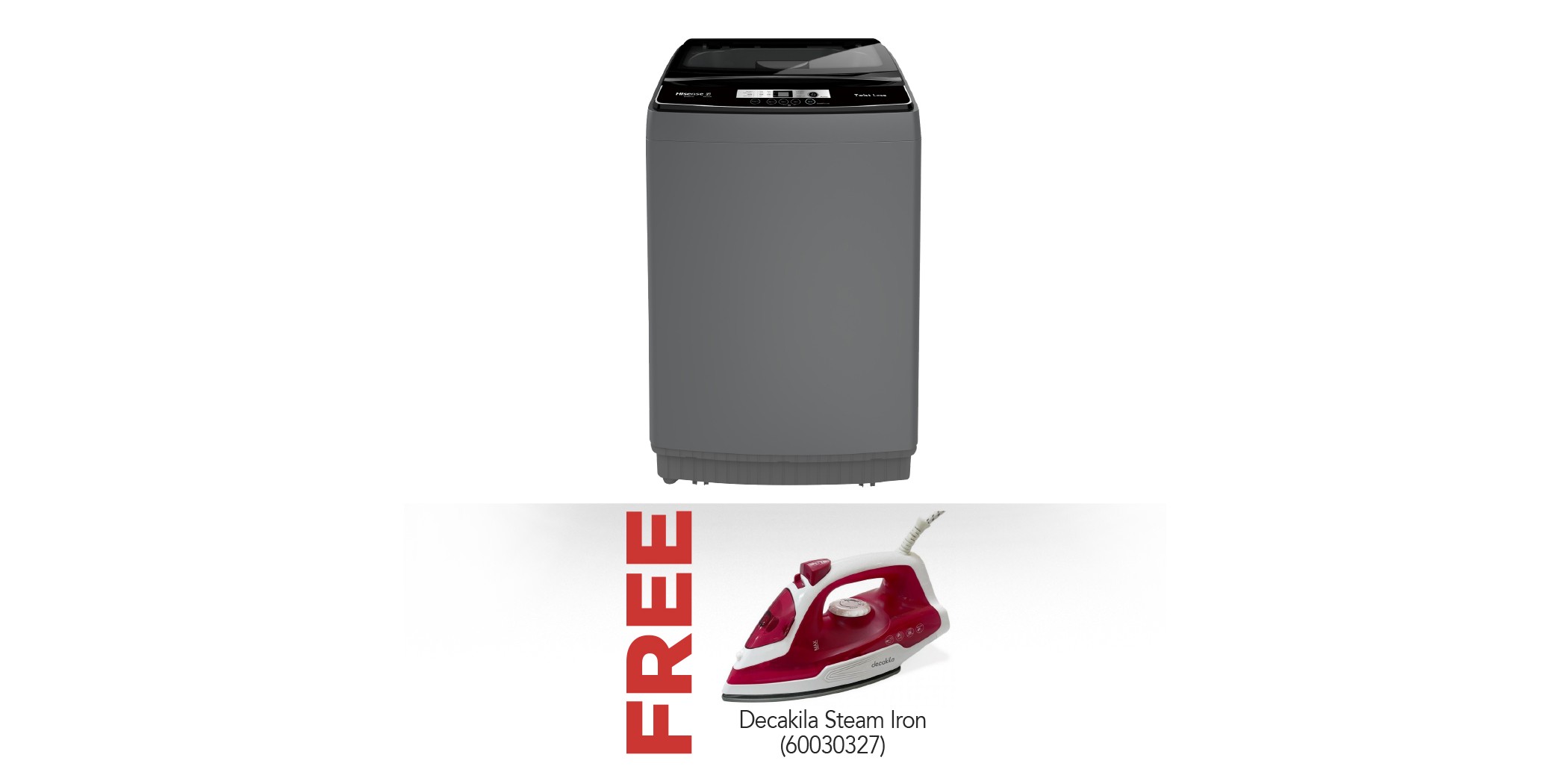 Hisense WTX1602T Washing Machine & Free Decakila KEEN002R/KEEN019V ...