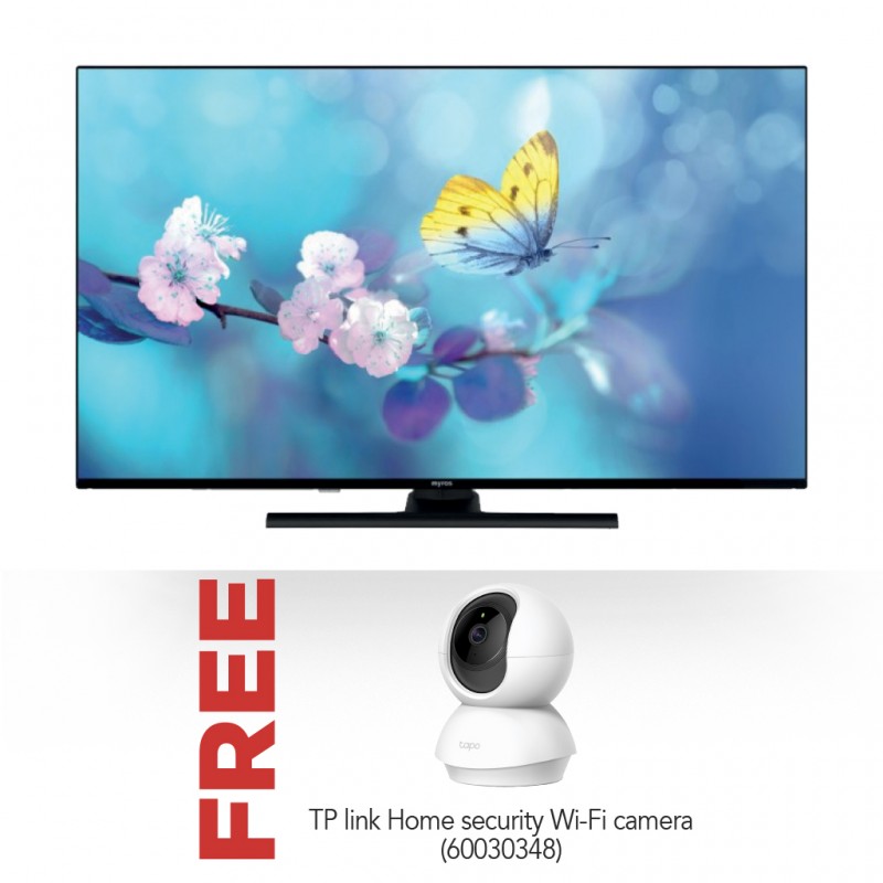 Myros DSU-509000APSN 50" 4K Smart TV & Free Home security Wi-Fi camera ...