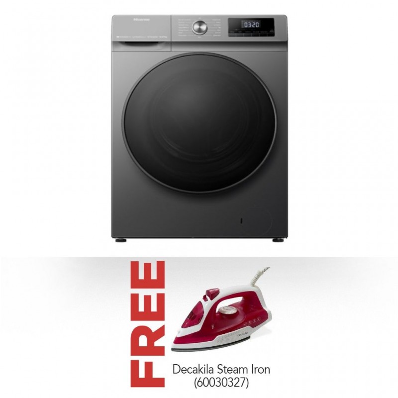 Hisense WD3Q1043BT Washer-Dryer & Free Decakila KEEN002R Steam Iron