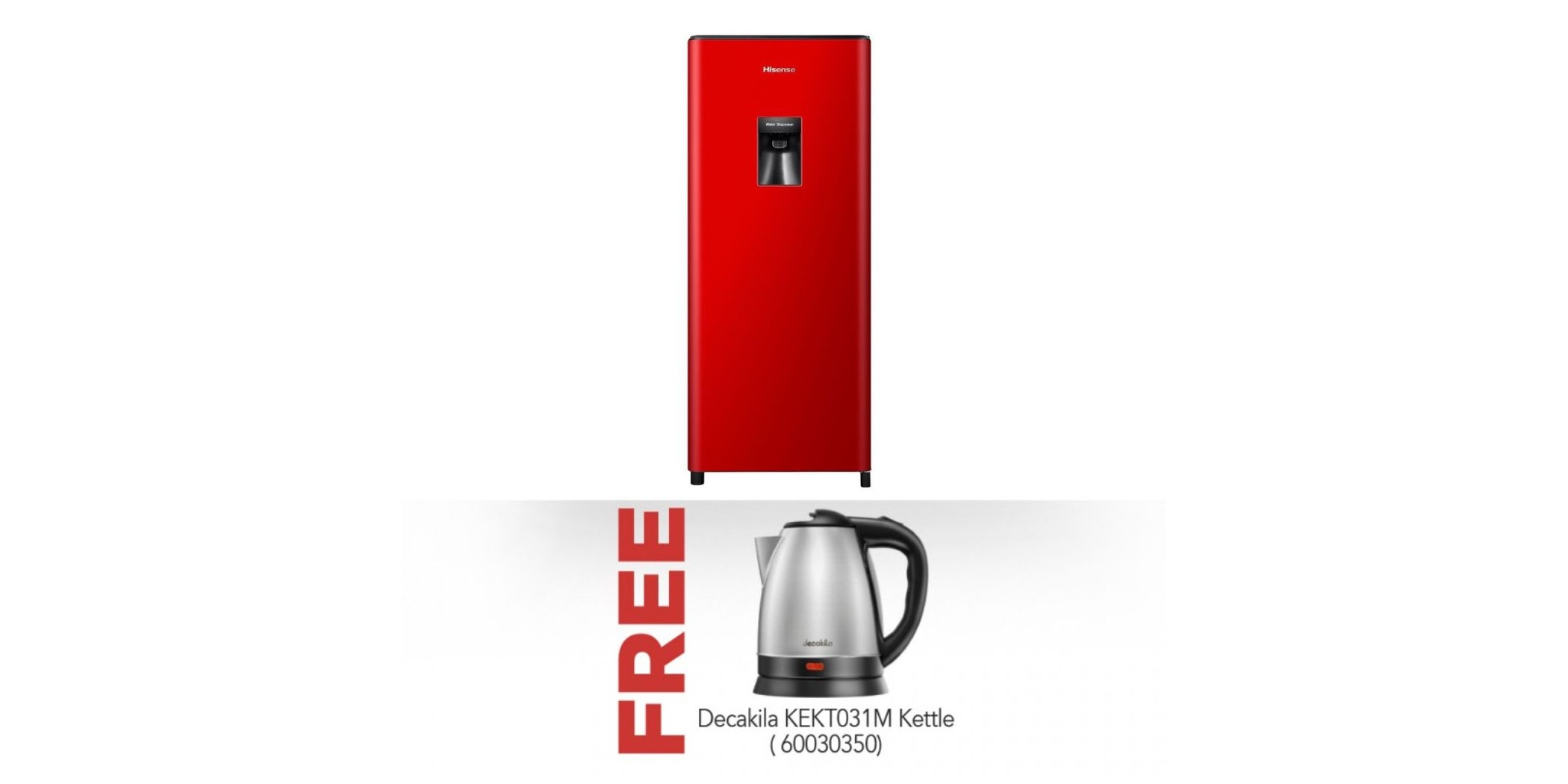 Hisense H235RRE-WD Refrigerator & Free Decakila KEKT031M Stainless ...