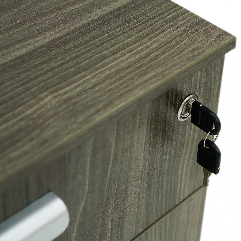 Burotime Holm Mobile Pedestal Grey & Ash Oak