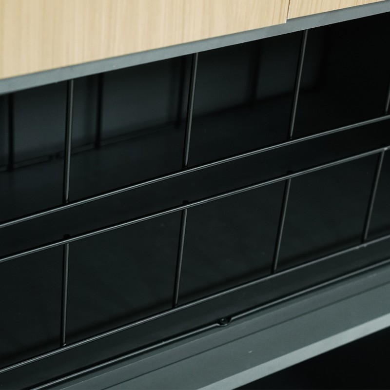 Barbara Kitchen Cabinet 2 Doors & 2 Drawers Angelin/Grafite