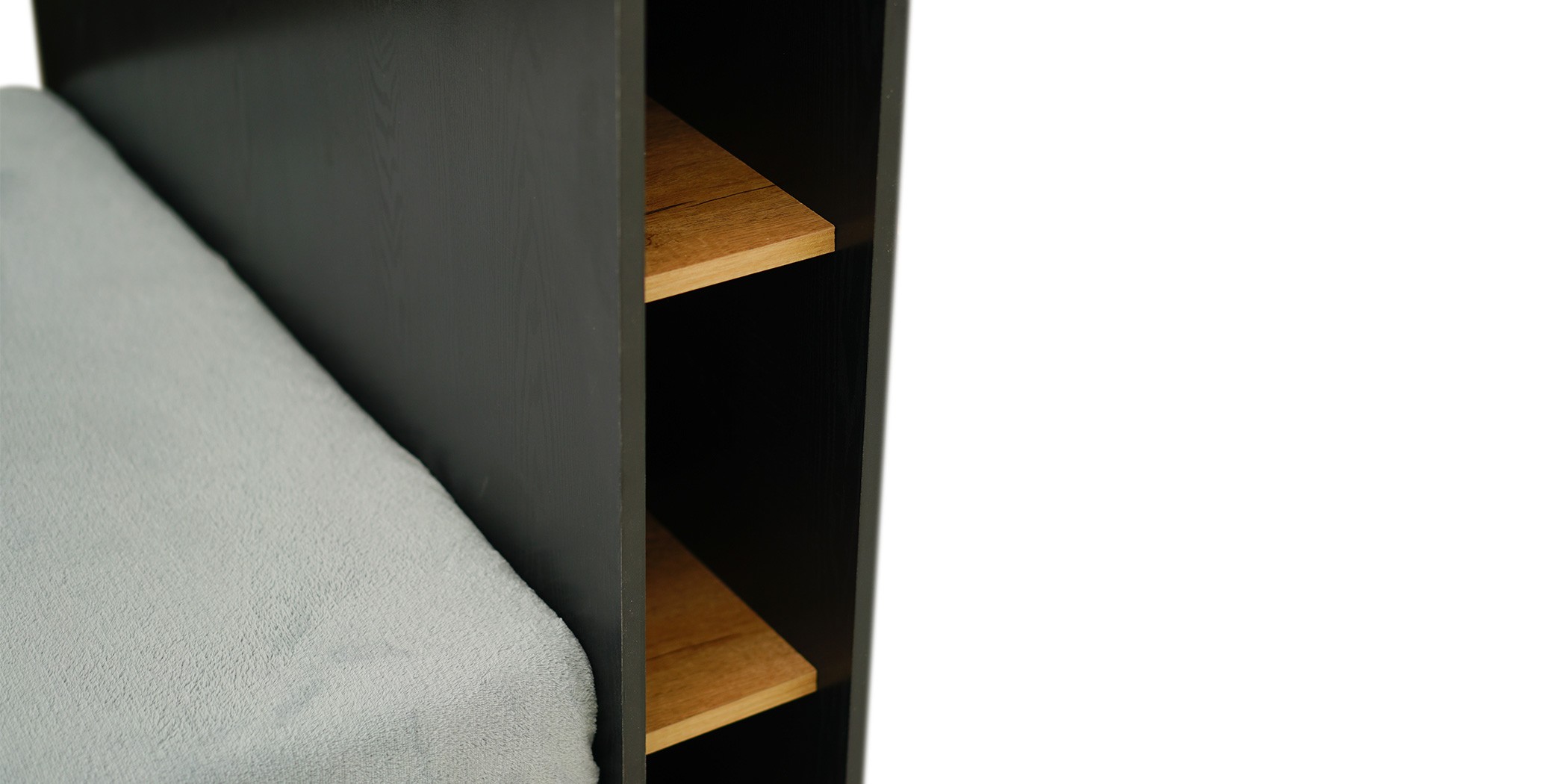 Cubby Bedroom Set 90x190cm Mellow Oak & Black