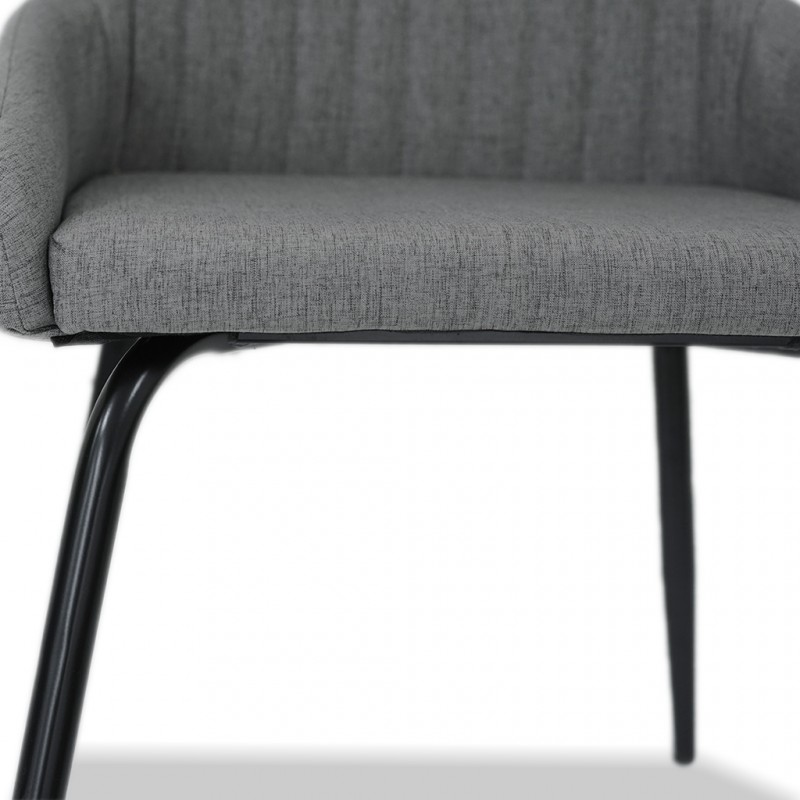 George Dining Chair Grey Polyester