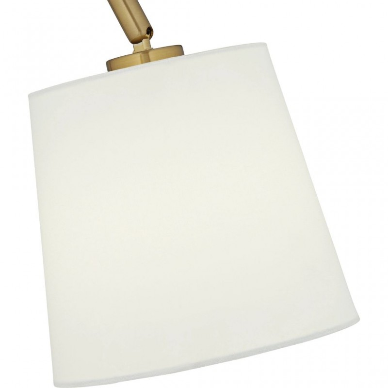Metal Task Table Lamp With White Marble Base Brass