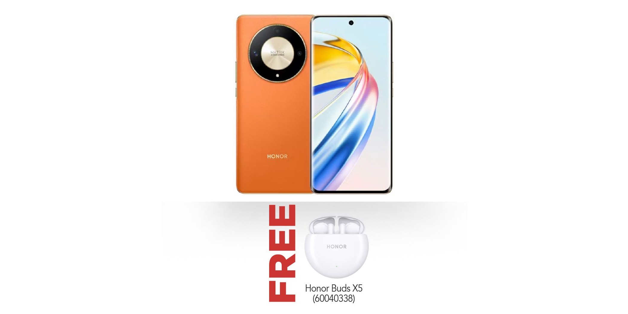 Honor X9B Orange & Free Honor Buds X5