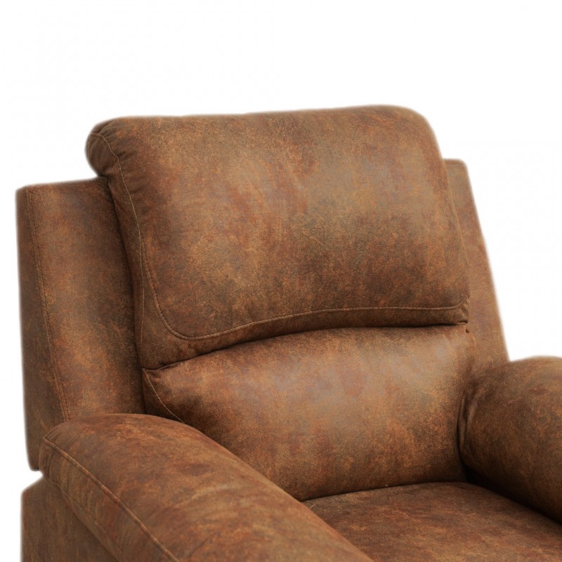 Horizon Single Recliner Brown Col Fabric