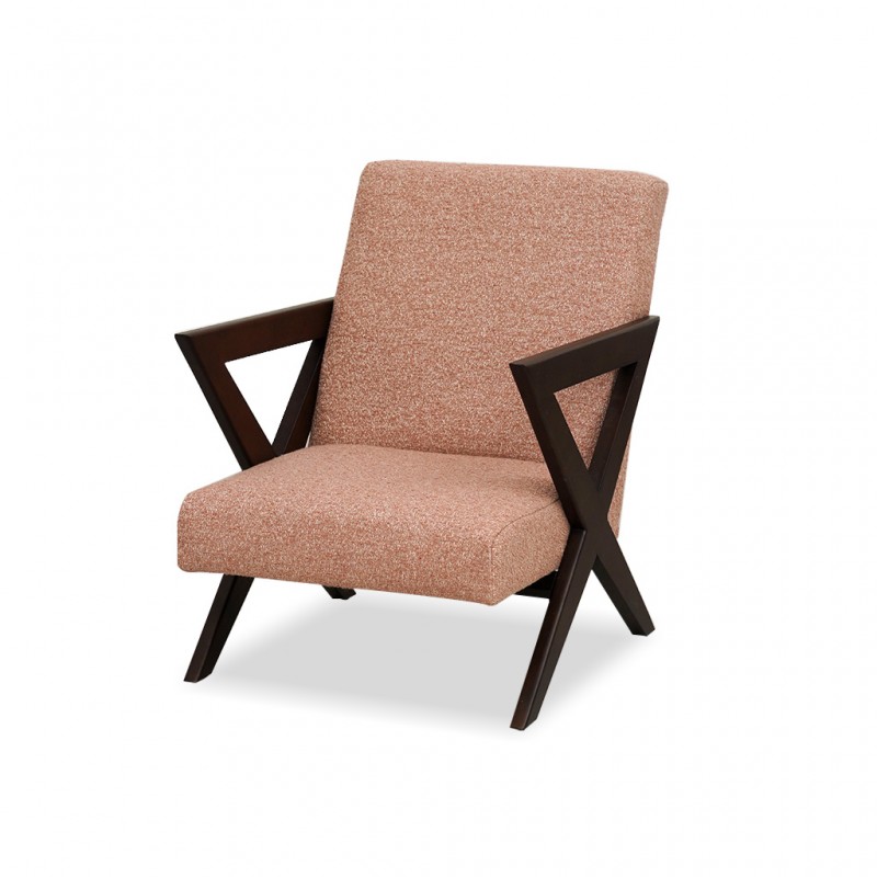 Xquisite Coral Accent Chair in Pink Col Fab