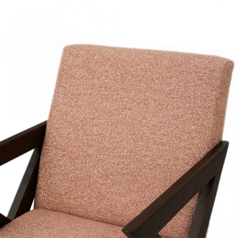 Xquisite Coral Accent Chair in Pink Col Fab
