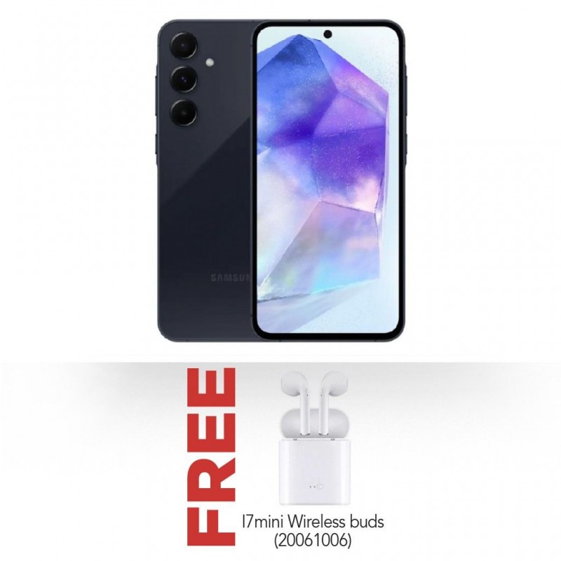 Samsung Galaxy A55 Navy & Free I7mini Wireless Buds
