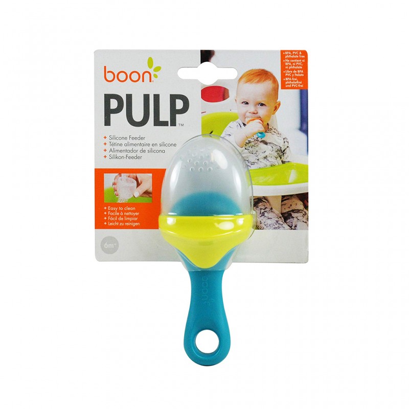 Tomy Boon Pulp Silicone Feeder -Teal/Yellow B11179