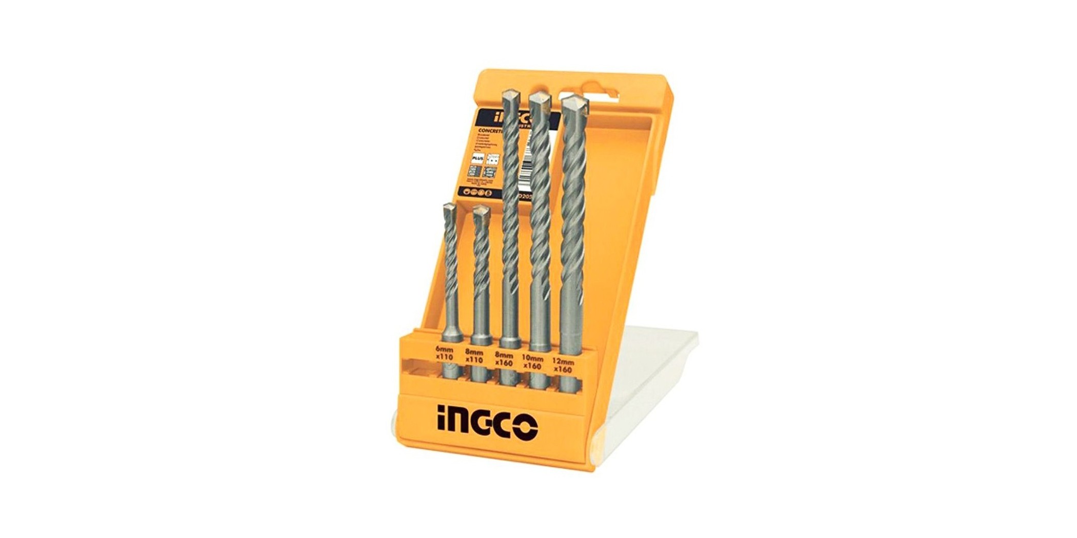 Ingco Akd2048 4Pcs Sds Plus Hammer Drill Bits Set