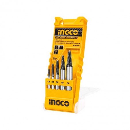 Ingco Ase008 5Pcs Screw Extractor Set