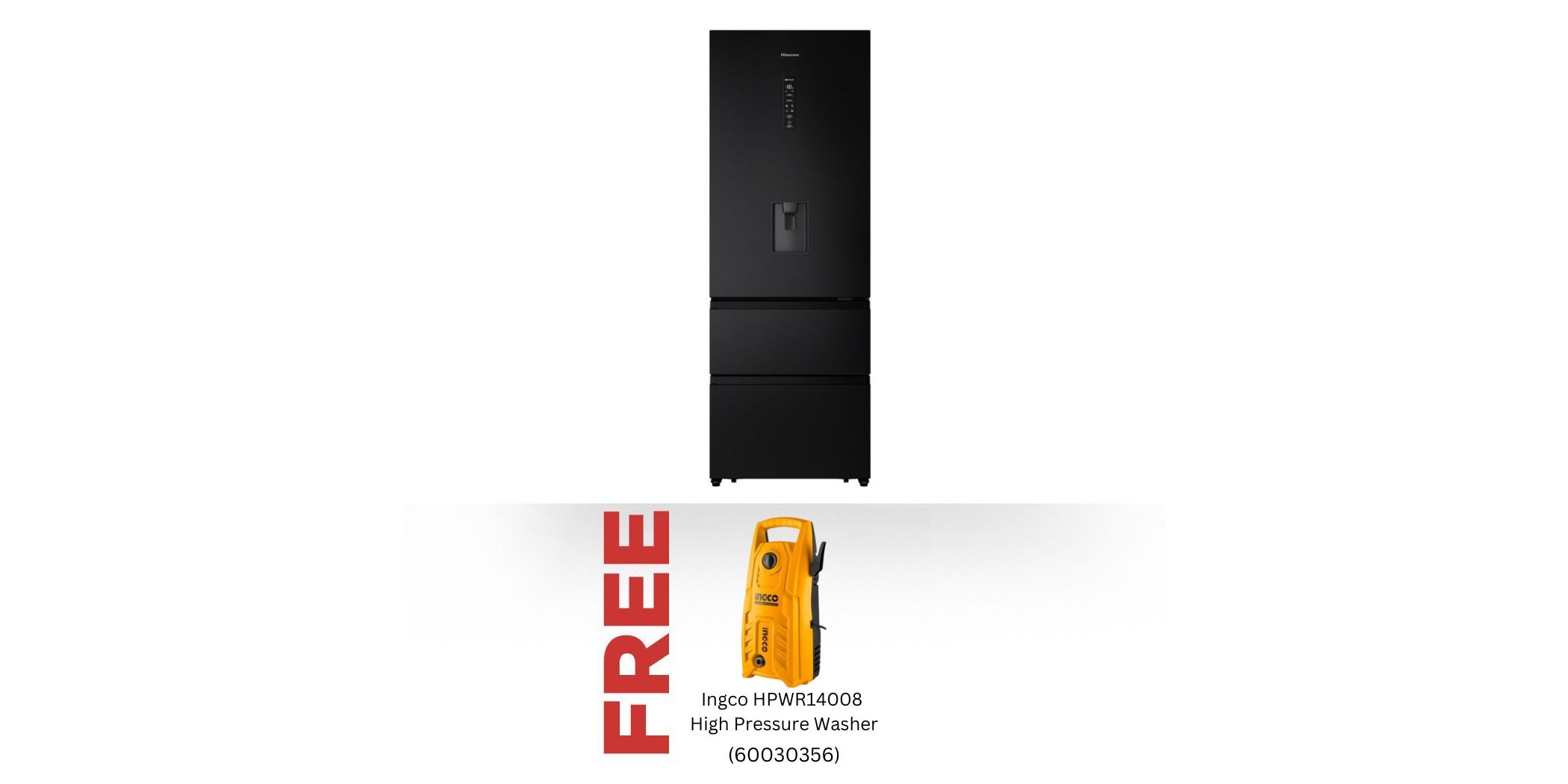 Hisense RT641N4WFE1 Refrigerator & Free Ingco HPWR14008 High Pressure ...