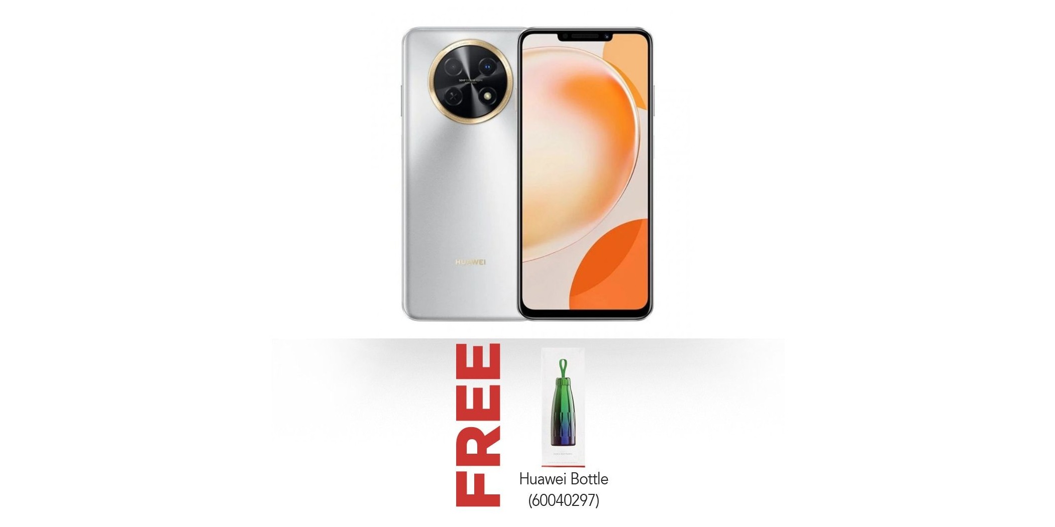Huawei Nova Y91 Moonlight Silver & Free Huawei Bottle