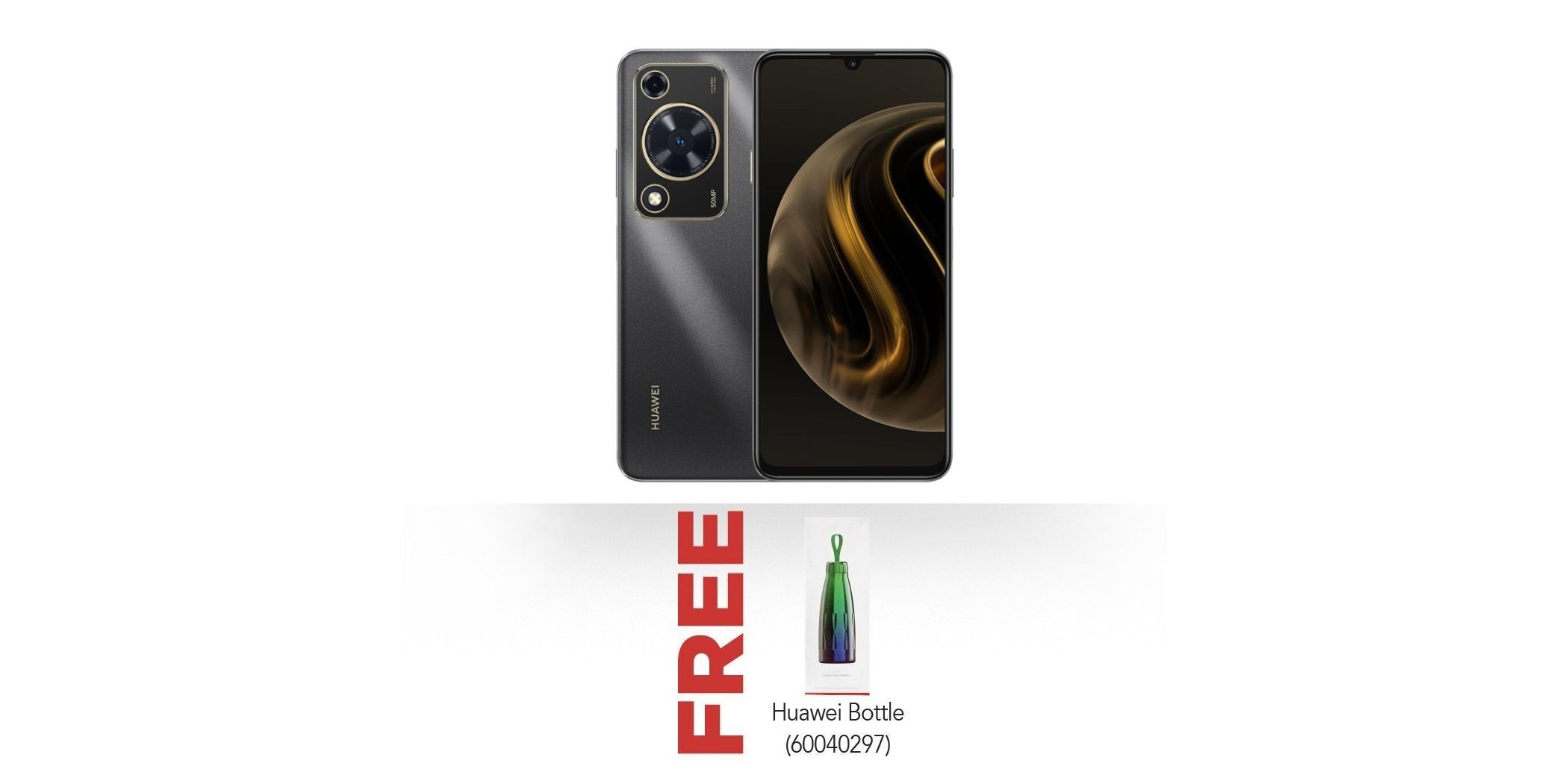 Huawei nova Y72 Black & Free Huawei Bottle