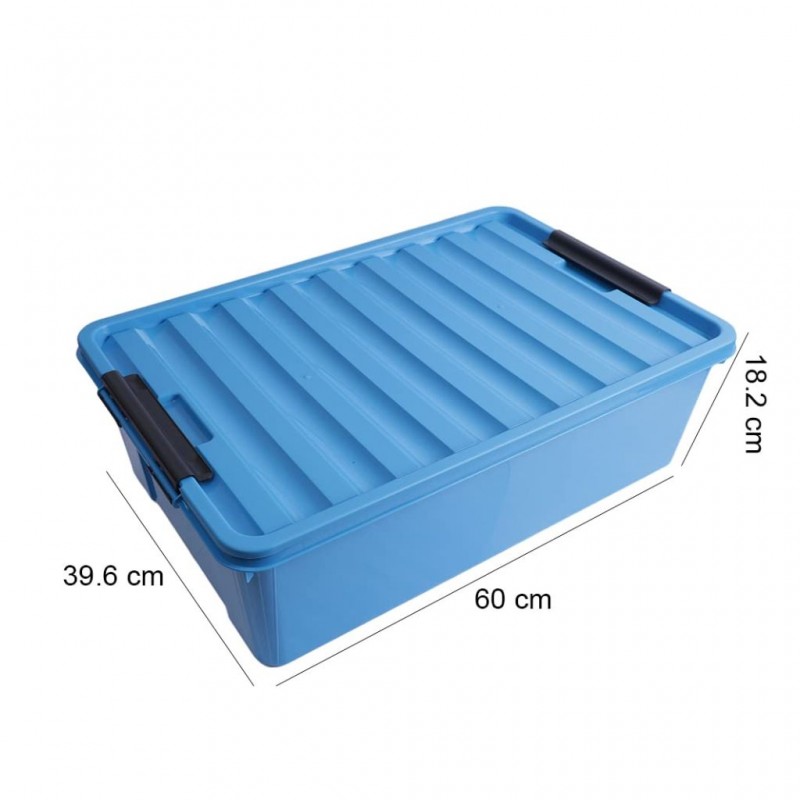 Lock & Lock Inplus INP112B 30L Blue Easy Clip Storage Box 600x396x182mm ...