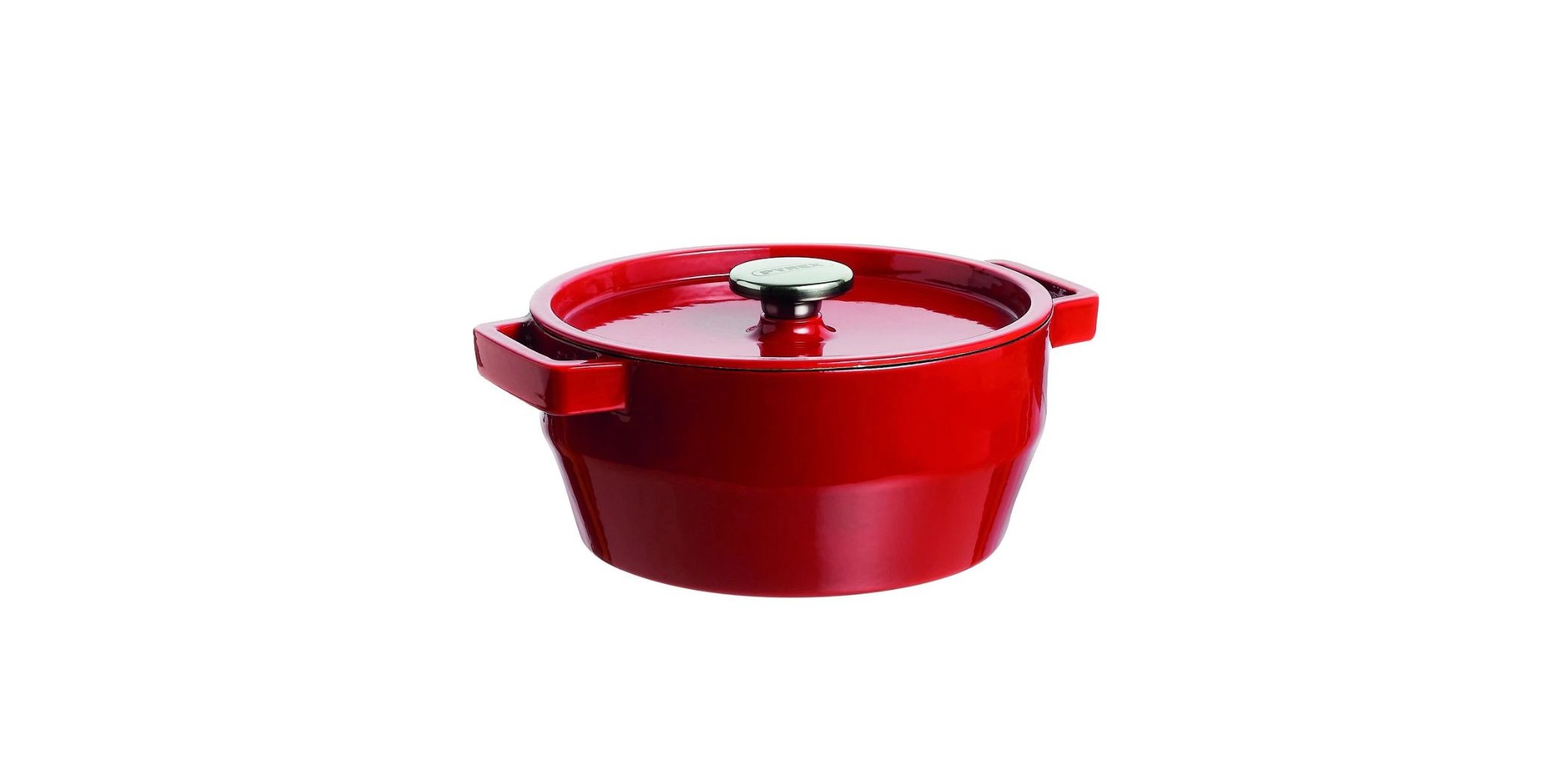 Pyrex Slow Cook 6.8L Red Cast Iron Round Casserole "O"