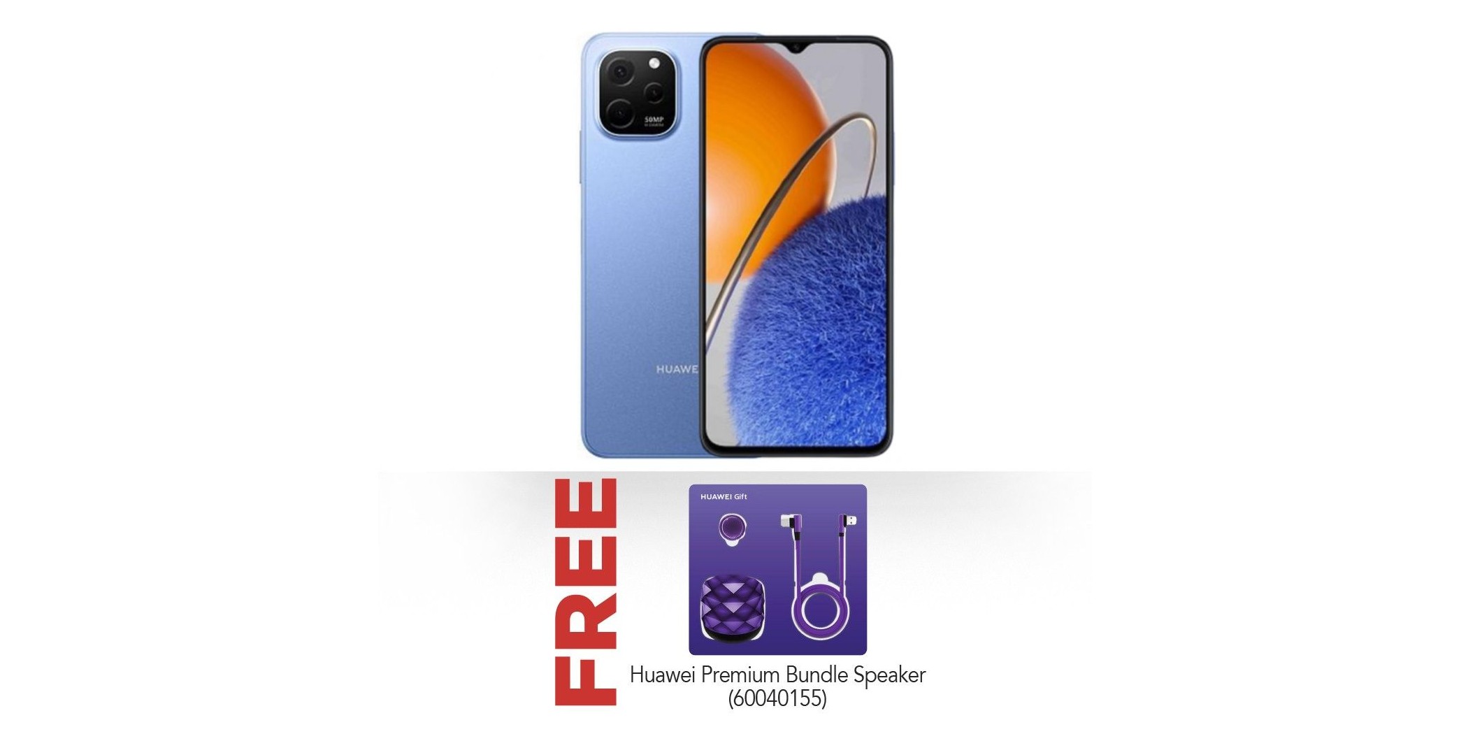 Huawei Nova Y61 Blue (4+128GB) & Free Huawei Premium Gift Bundle
