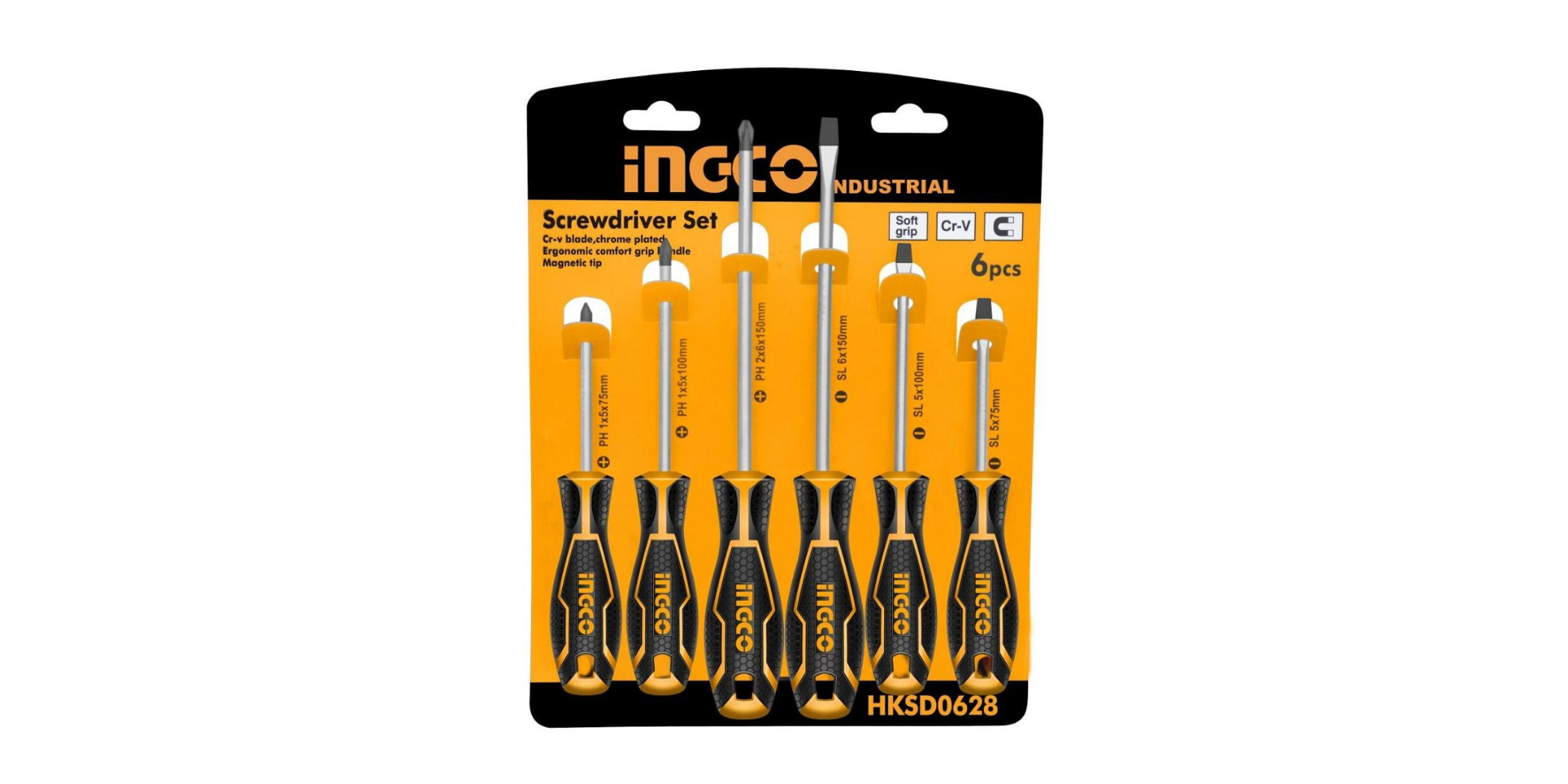Ingco Hksd0628 6 Pcs Screwdriver Set