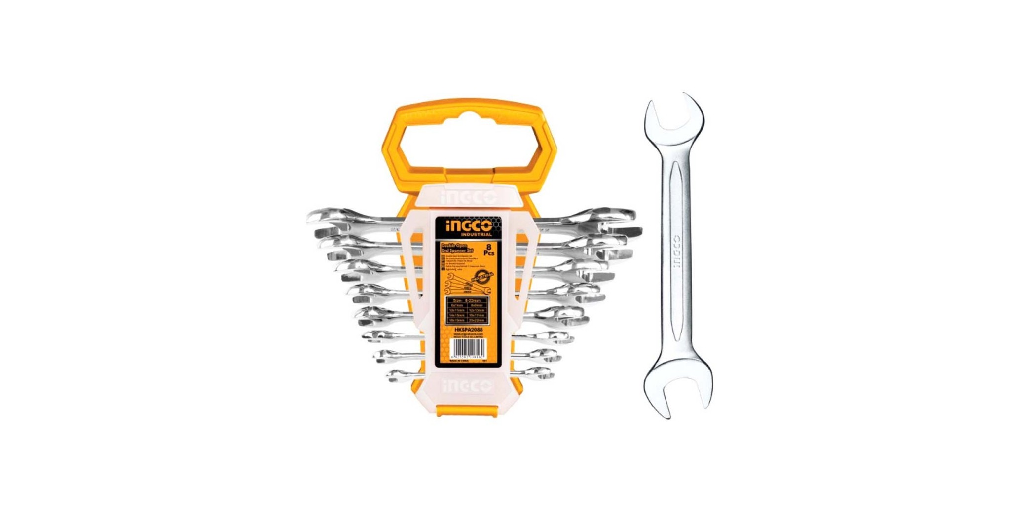 Ingco Hkspa2088 Double Open End Spanner Set