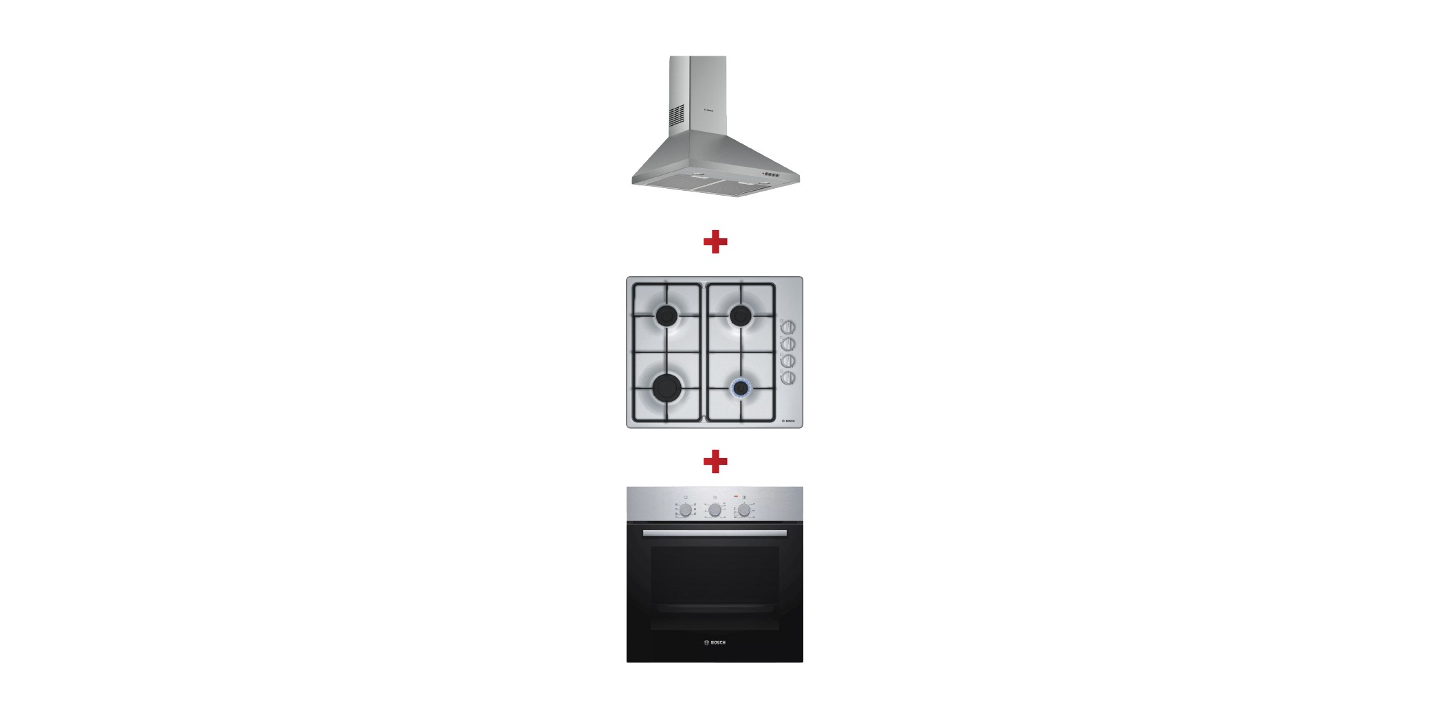Bosch DWP64CC50Z Cooker Hood + Bosch HBF011BR1M Built-in Oven + Bosch ...