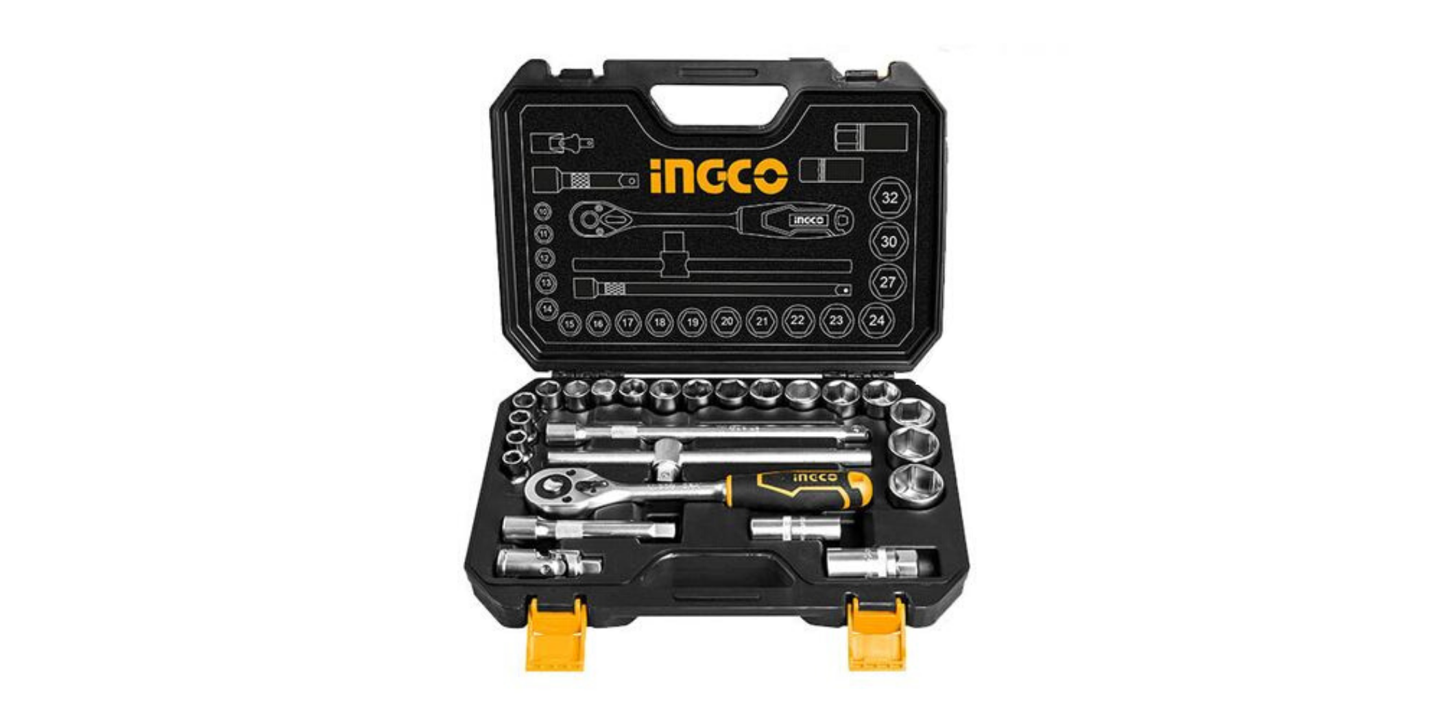Ingco Hkts12251 25Pcs 1/2" Socket Set