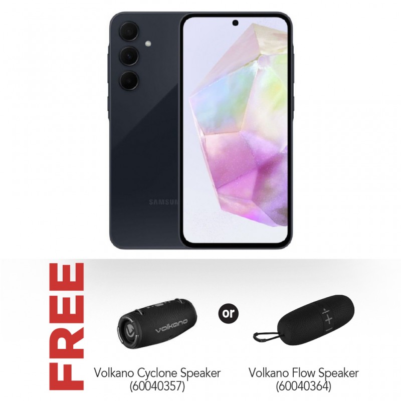 Samsung Galaxy A35 Navy & Free Volkano Cyclone Series Portable Speaker ...