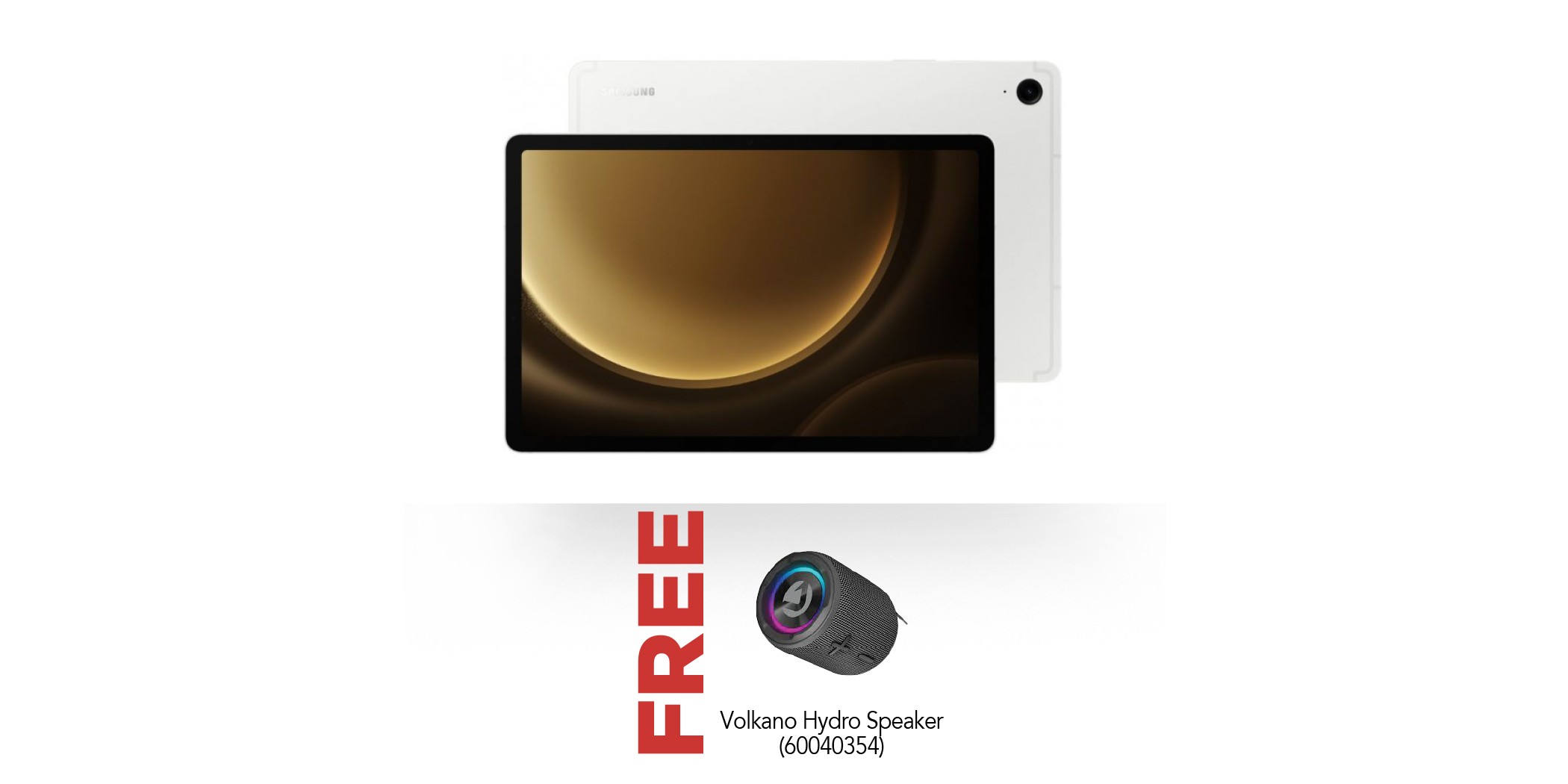 SAMSUNG GALAXY TAB S9 FE 5G 6GB 128GB SILVER & Free Volkano Hydro ...