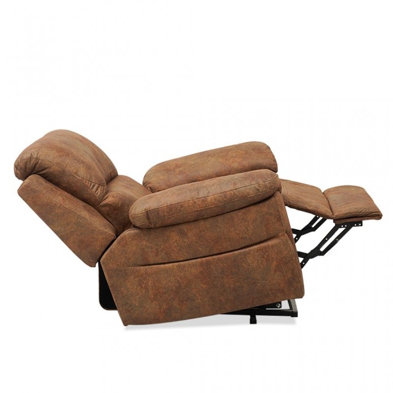 Horizon Single Recliner Brown Col Fabric