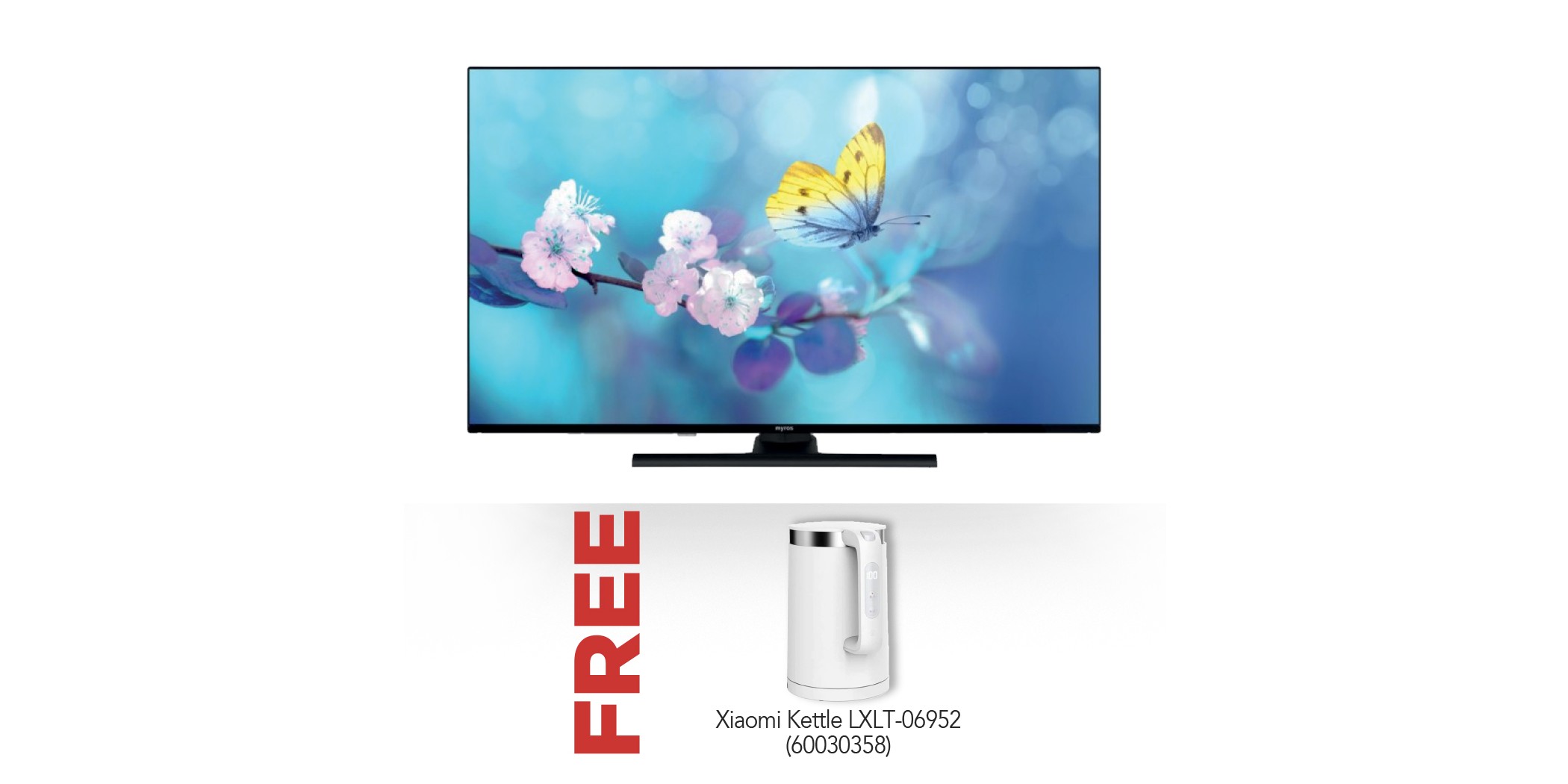 Myros DSU-509000APSN 50" 4K Smart TV & Free Xiaomi Kettle LXLT-06952