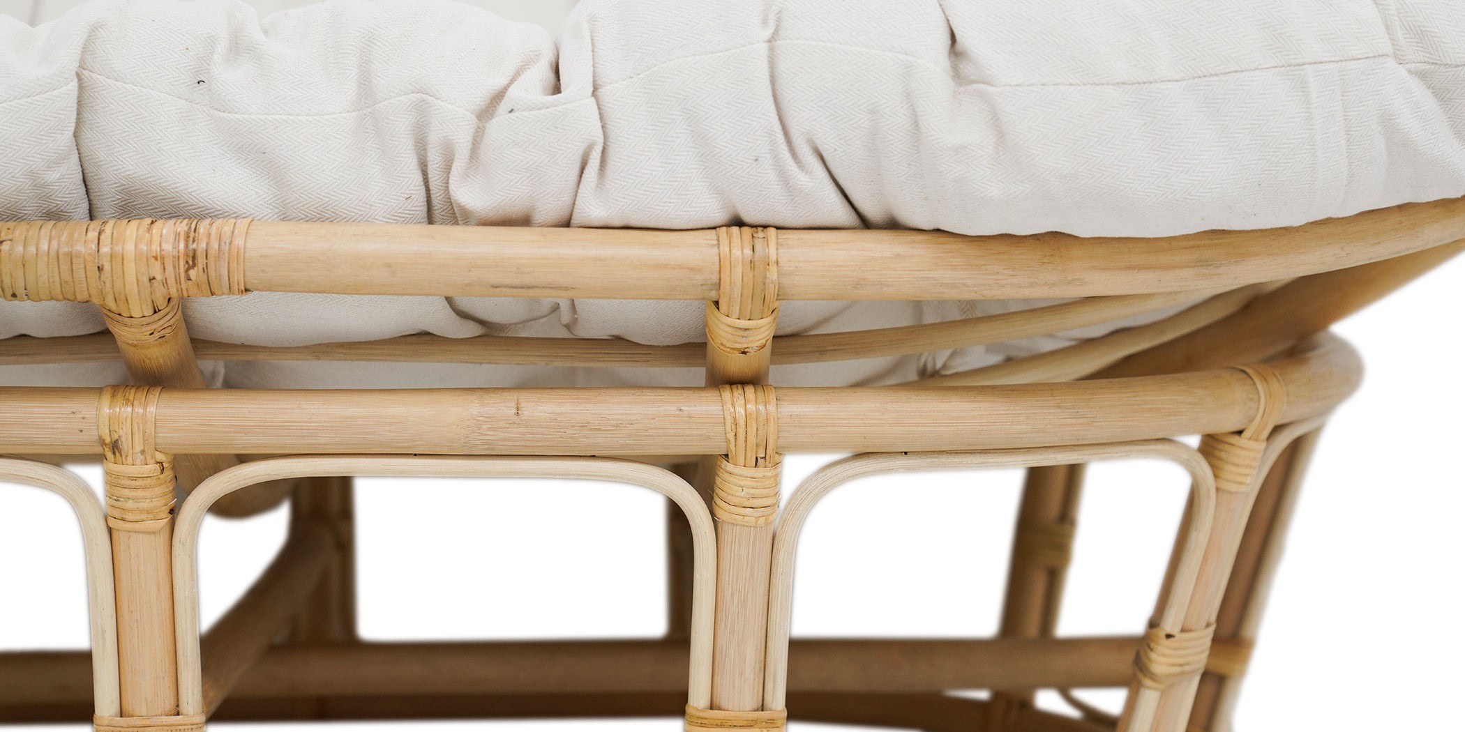 Papasan 2 Seater Sofa Natural Rattan