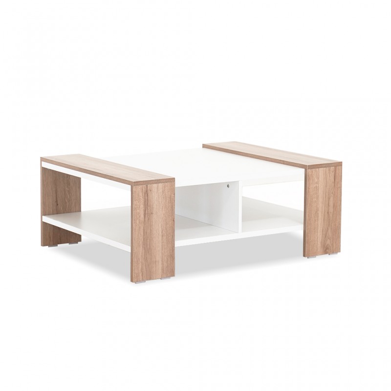 Neo Coffee Table Red Oak & White