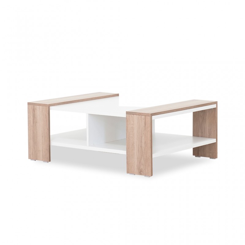 Neo Coffee Table Red Oak & White