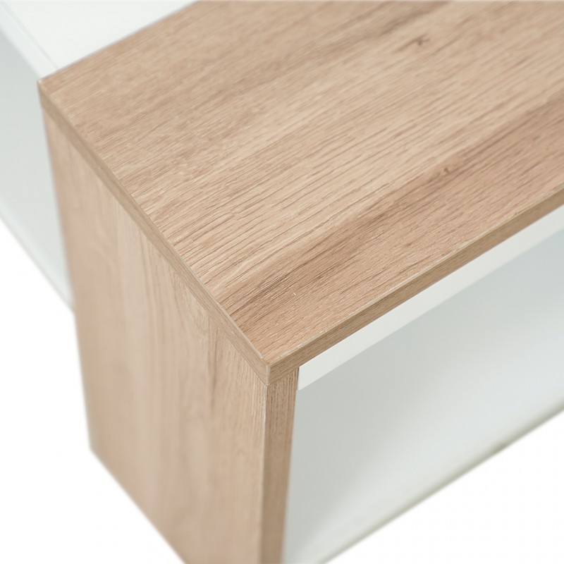 Neo Coffee Table Red Oak & White