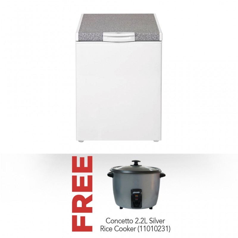 Defy CF210-HC Freezer & Free Concetto CRC220 2.2L Silver Rice Cooker