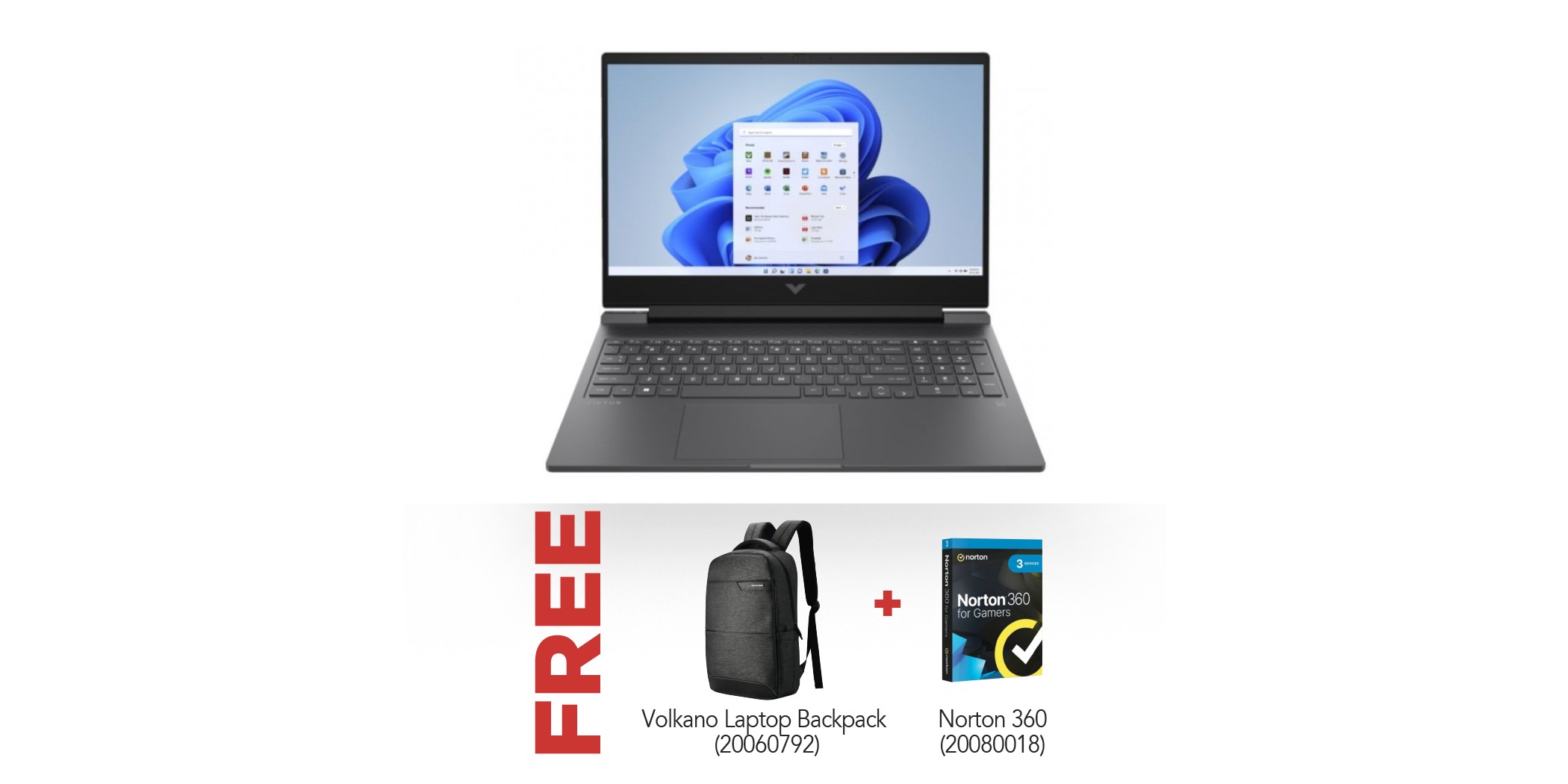 HP Victus RYZ 7-784OHS (886P7EA/BH5) & Free Volkano Laptop Backpack VK ...
