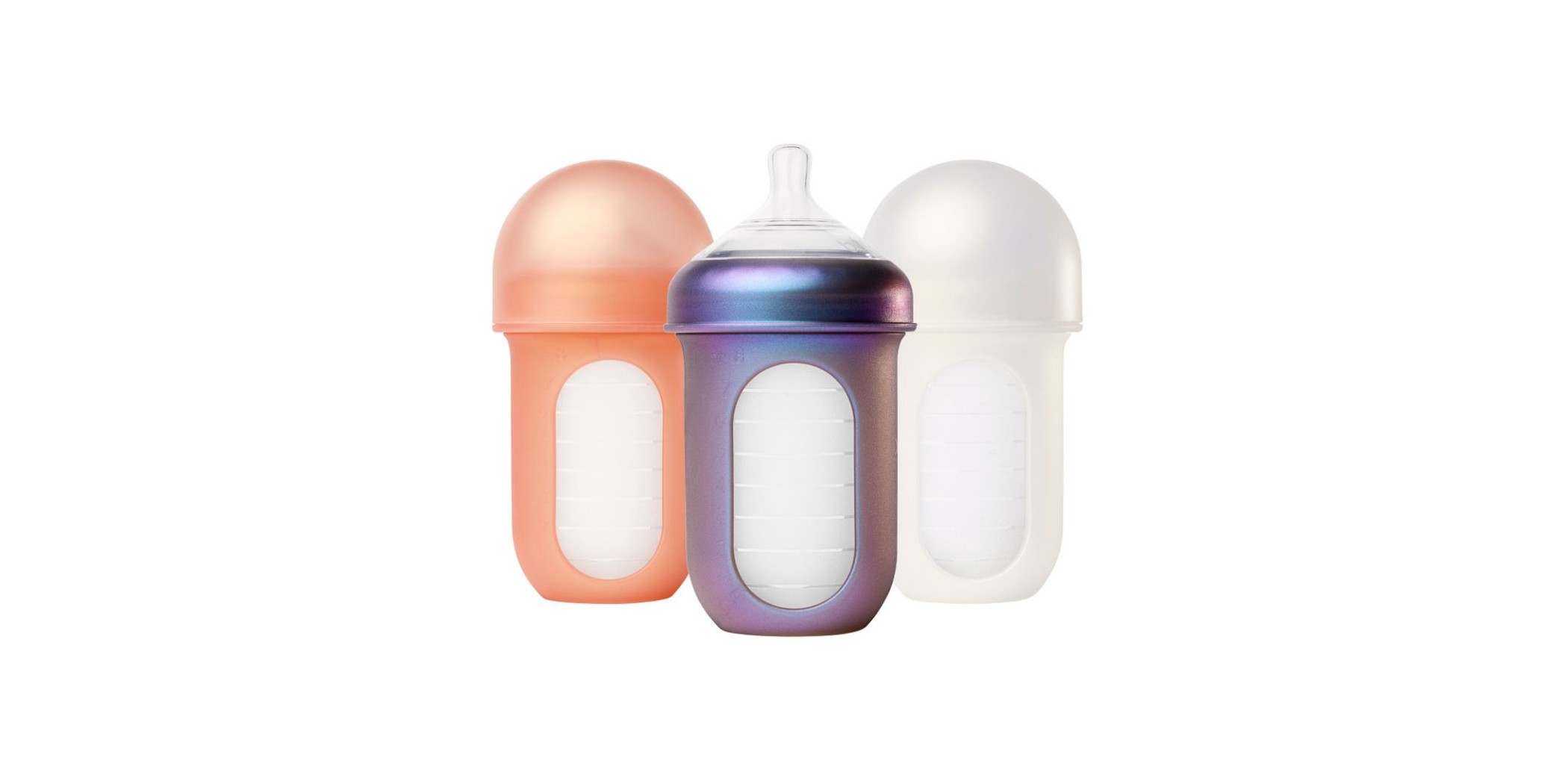 Boon Nursh Silicone Pouch Bottle 8oz 3 pk - Metallic B11557