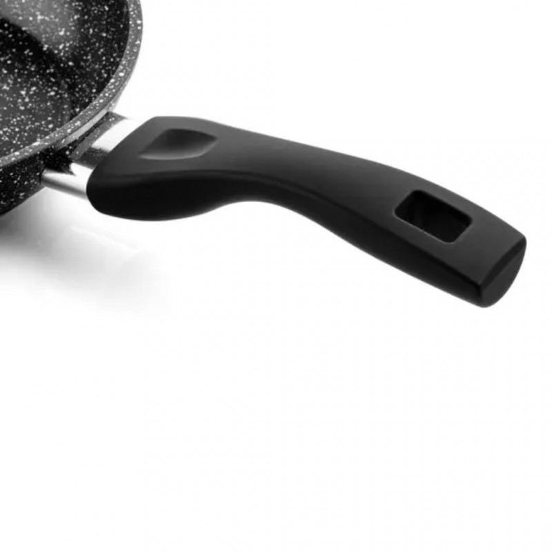 Westinghouse WCCW0009032MBB 32cm Forged Aluminum Wok With Lid Black Marble