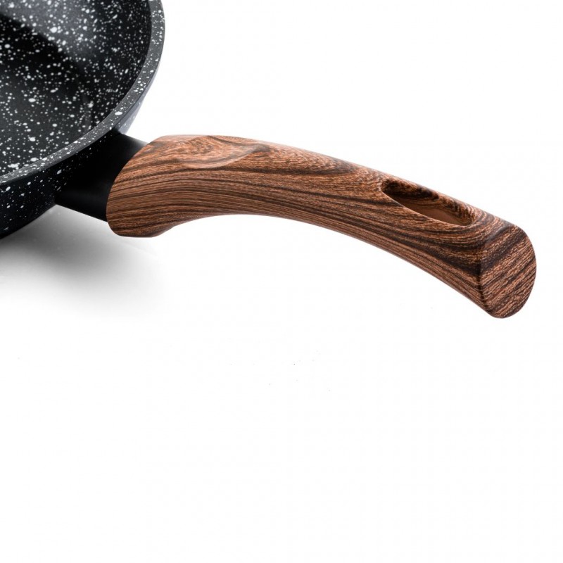 Westinghouse WCFP0085026MBB 26cm Forged Aluminum Frypan Black Marble Wood