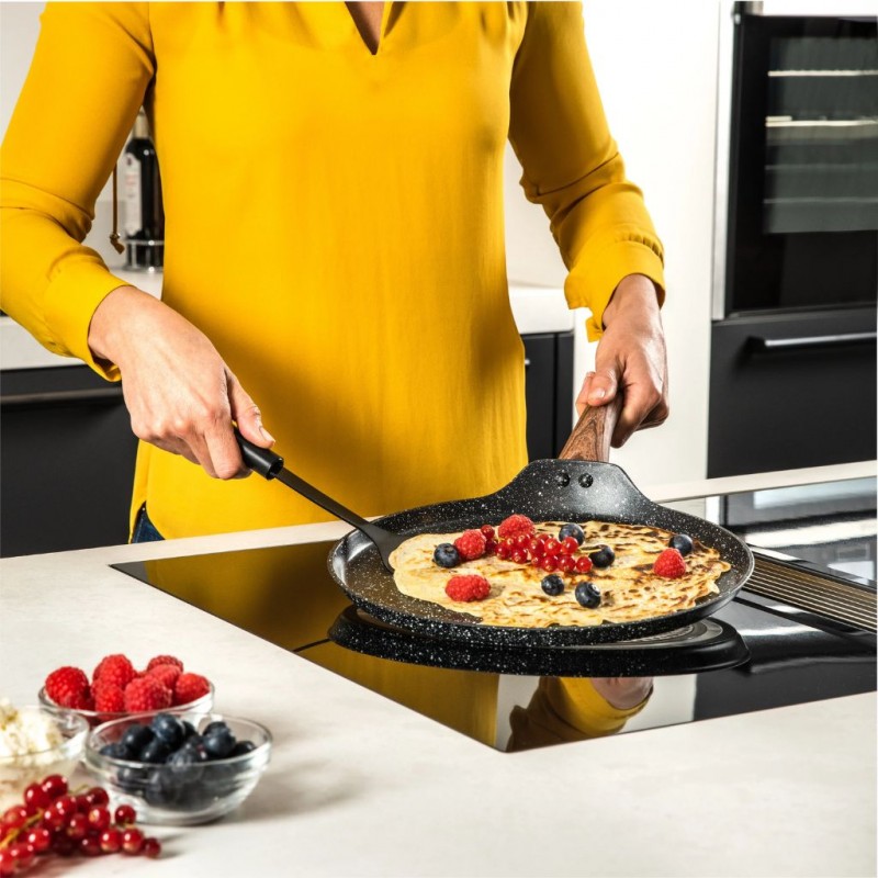 Westinghouse WCFP0085C32MBB 32cm Forged Aluminum Crepe Pan Black Marble ...