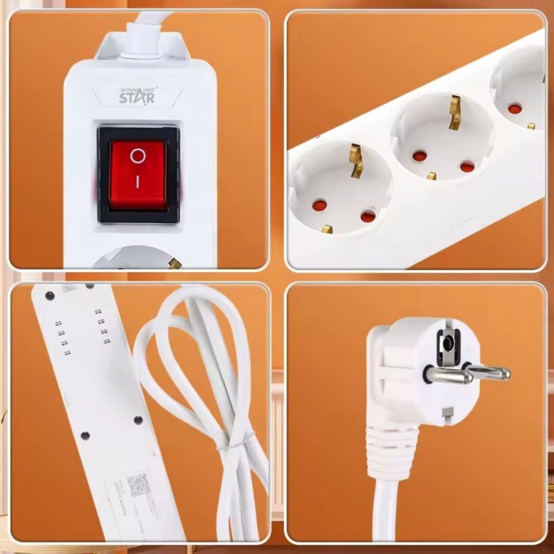 Winning Star ST-4048 16A 4 Plug Position Power Socket "O"