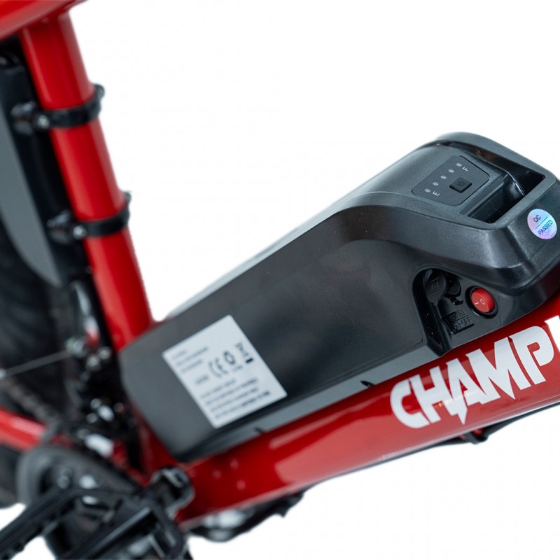 Champion EBK-614 250 Watts (0.25Kw) 27.5" Red Electric Bike Fat Tyre