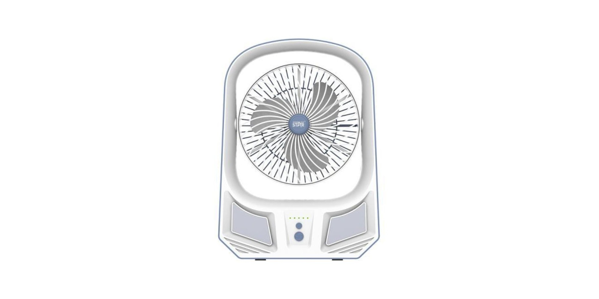 Winning Star ST-4063 LED Light Table Fan With USB Charging "O"